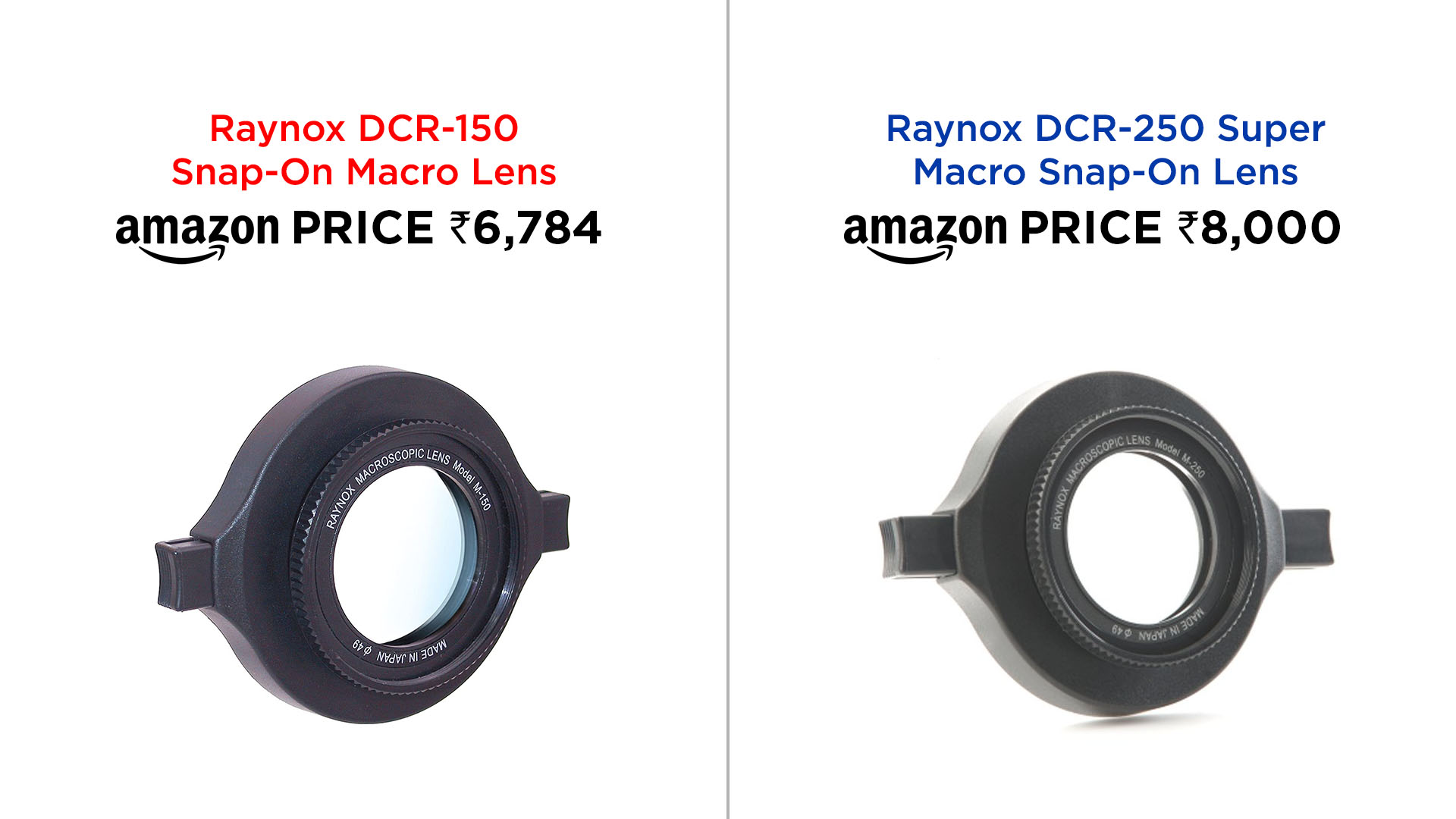Raynox DCR-150 vs Raynox DCR-250 (Snap-on Lenses for Macro Photography ...